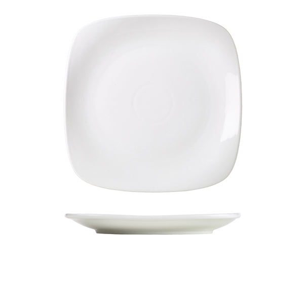 Genware Porcelain Rounded Square Plate 27cm/ 10.5" | Love Tiki
