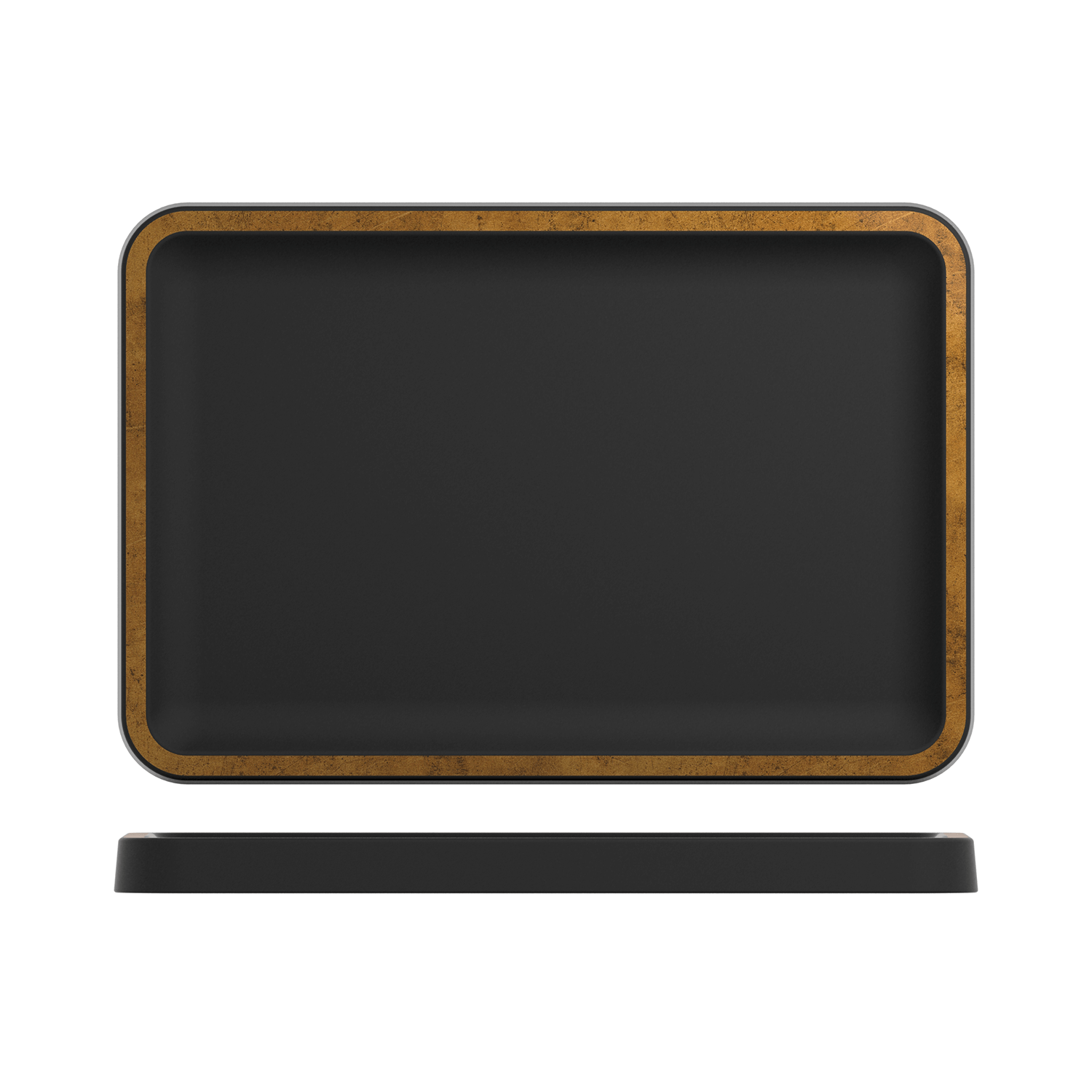 Copper/Black Utah Melamine Tray 34 x 23cm - Pack 1 | Love Tiki